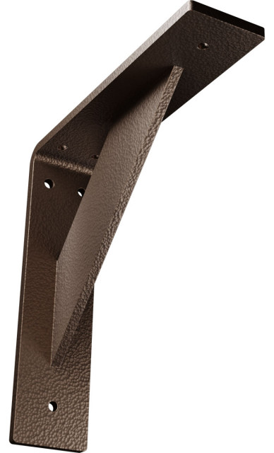 2"x20"x20" Traditional Steel Bracket, Hammered Black, 2"Wx8"Dx8"H ...