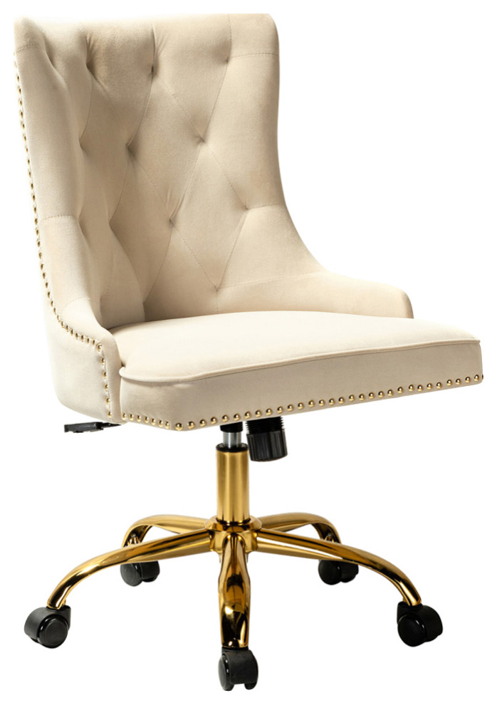 Swivel Task Chair,Velvet Office chair - Transitional - Office Chairs ...