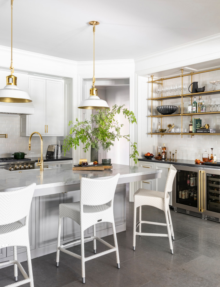 Alcorn Remodel - Kitchen Island and Bar - Traditional - Kitchen ...