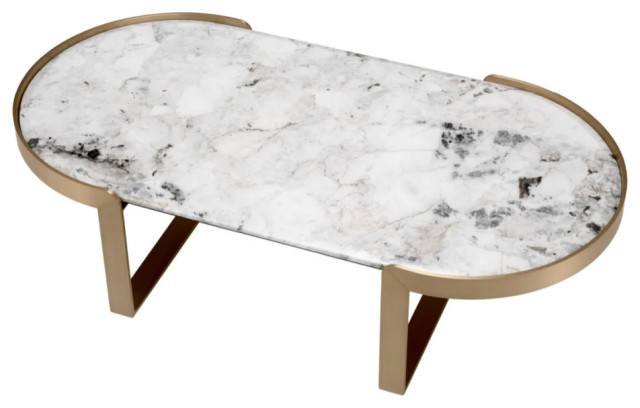 Oval Marble Coffee Table, Eichholtz Fabio - Contemporary - Coffee ...