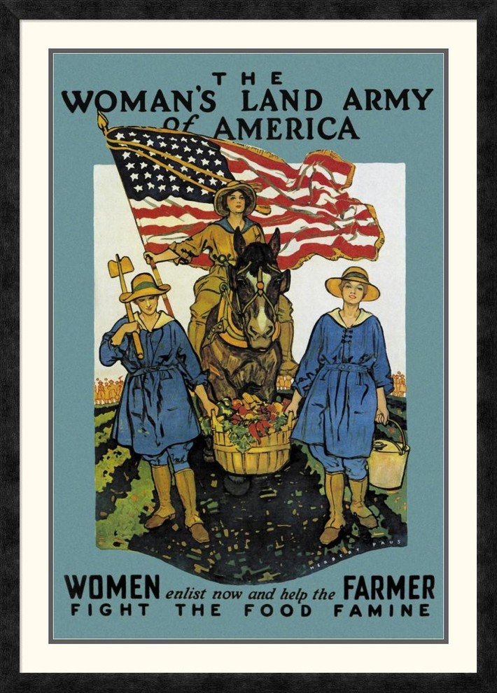 "The Woman's Land Army of America, 1918" by Herbert A. Paus, 18x24", 30 ...