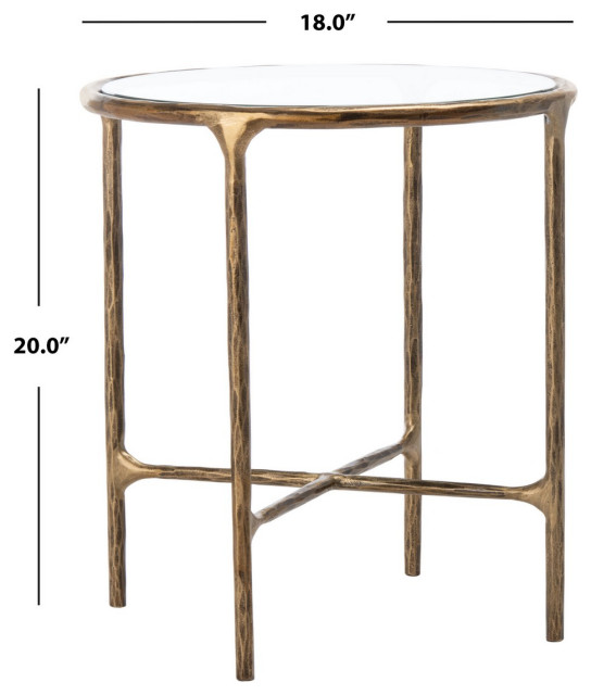 Safavieh Couture Jessa Forged Metal Round End Table, #N/A ...