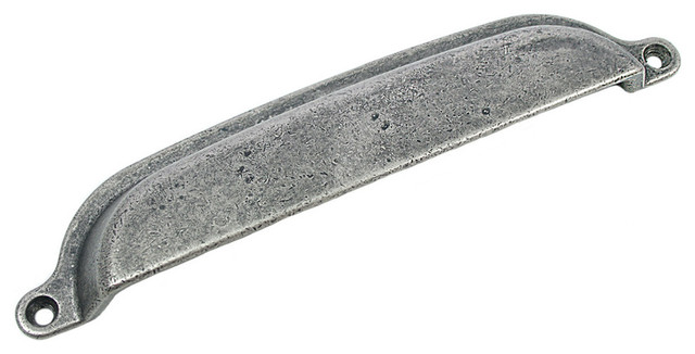 Riverstone Cup Pull, 6" - Rustic - Cabinet And Drawer Handle Pulls - by ...