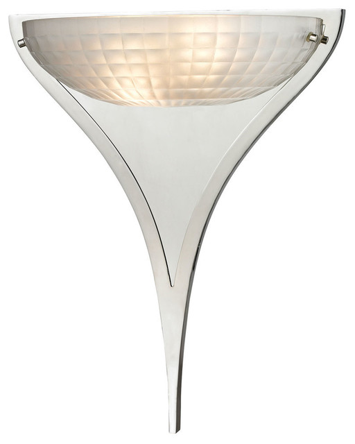 Elk Lighting Sculptive 2 Light Sconce In Polished Chrome - Contemporary ...