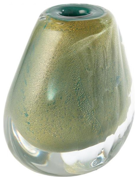 Conical Green Gold Vase - Contemporary - Vases - by Lighting Reimagined ...