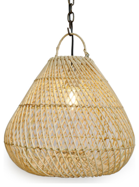 Rattan Donut Drop Lantern - Tropical - Pendant Lighting - by Design Mix ...