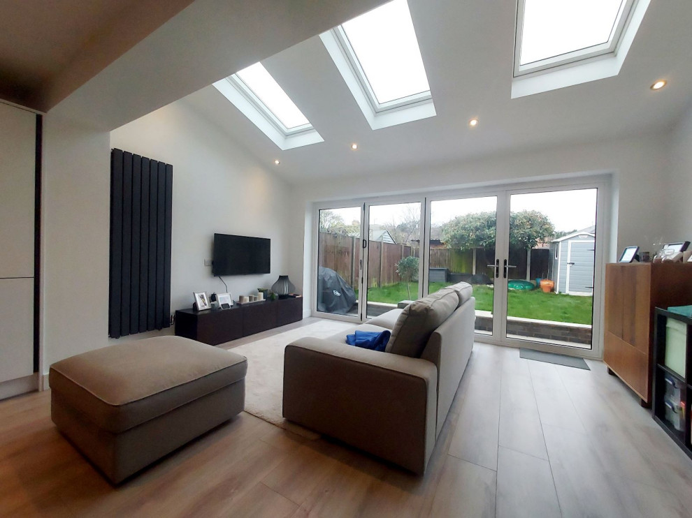 Single storey rear extension & garage conversion - Modern - Living Room ...