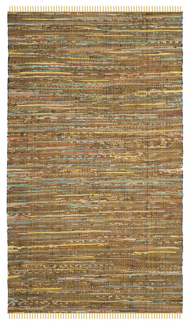 Safavieh Rag Rug Rar127H Rug, Yellow/Multi, 8'0"x10'0" - Contemporary ...