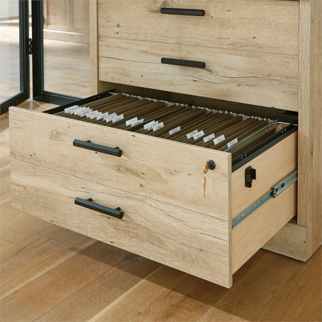 Sauder Mason Peak Engineered Wood Lateral File Cabinet in Prime Oak ...