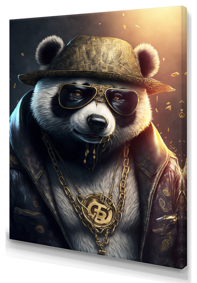Panda Gangster In NYC I Canvas, 30x40 - Eclectic - Prints And Posters ...