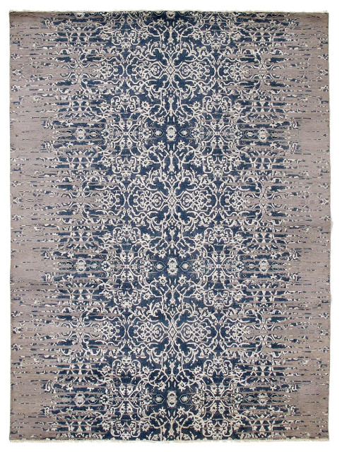 Gray Erased Modern Rug 9'x12' - Contemporary - Area Rugs - by Pasargad ...