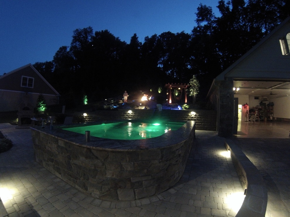 Ultimate Outdoor Living & Entertaining Backyard Paradise at night ...