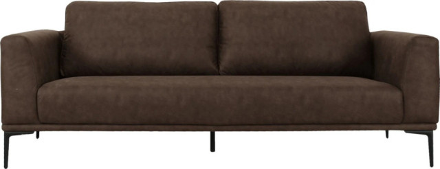 David Modern Brown Fabric Loveseat - Midcentury - Loveseats - by Virgil ...