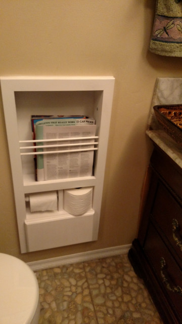 Montclair Combination Toilet Paper Holder Recessed Magazine Rack ...