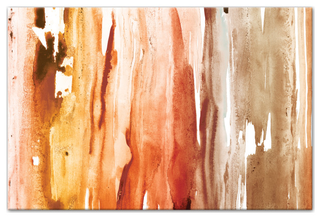Red Rocks Watercolor 24x16 Canvas Wall Art - Contemporary - Prints And ...