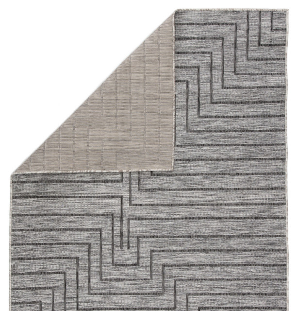 Nikki Chu by Jaipur Living Xantho Indoor/Outdoor Geometric Gray Rug, 2 ...