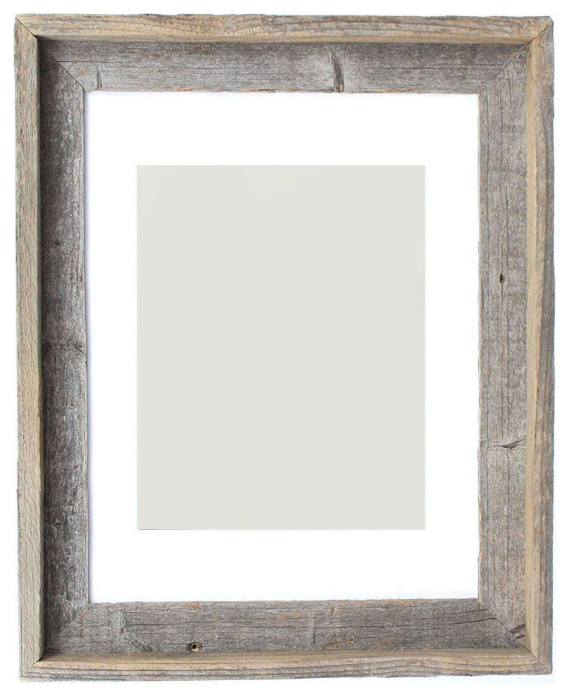 16" X 20" Rustic Reclaimed Wood Picture Frame - Rustic - Picture Frames ...