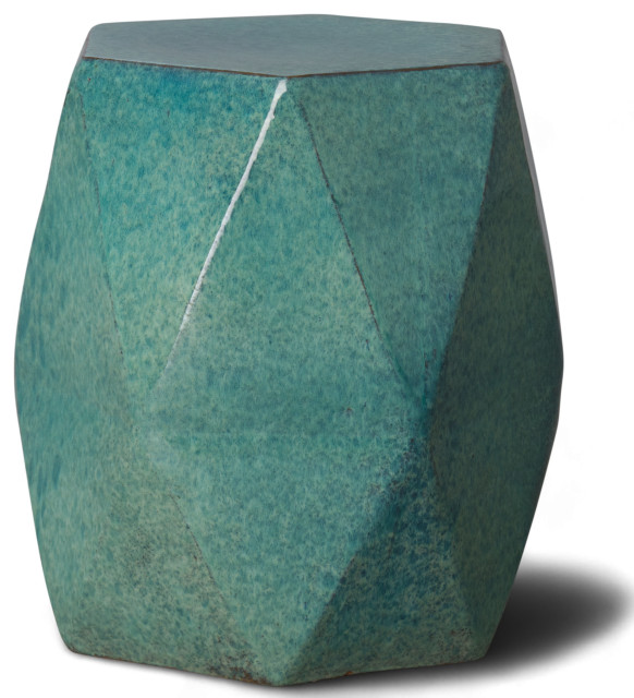 Teal Matrix Stool - Transitional - Accent And Garden Stools - by ...