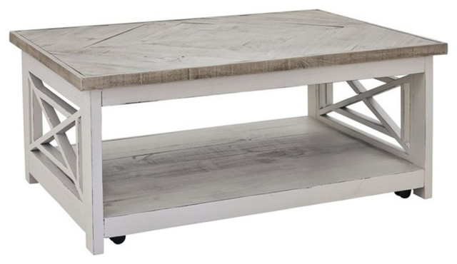 Picket House Furnishings Willa Rectangular Coffee Table in White ...