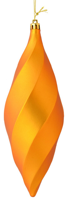 8" Antique Gold Matte Swirl Finial 6-Pack - Contemporary - Christmas ...