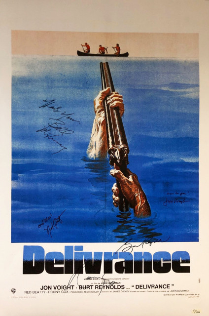 Deliverance cast signed movie poster, 27x40 inches - Contemporary ...