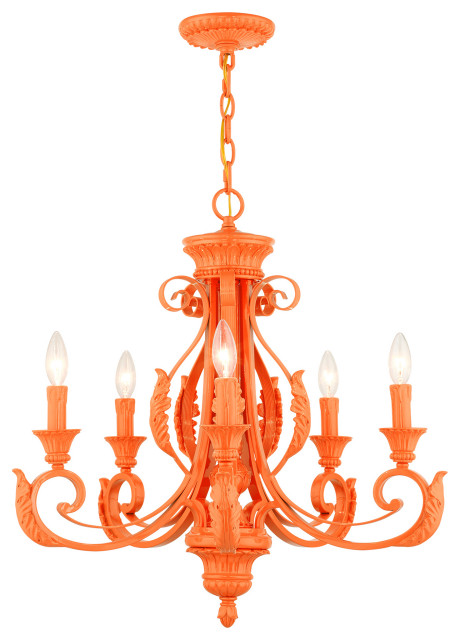 Shiny Orange Contemporary, Ornamental, Neoclassical, Embellished ...