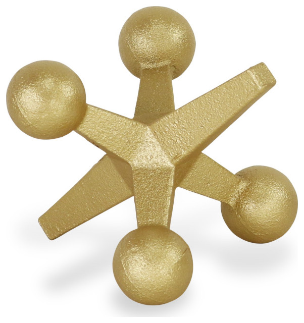 Golden Cast Iron Jack - Large - Midcentury - Decorative Objects And ...