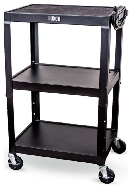Adjustable-Height Steel Utility Cart - Industrial - Utility Carts - by ...