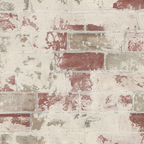Distressed Brick Wallpaper, Bolt - Contemporary - Wallpaper - by ...