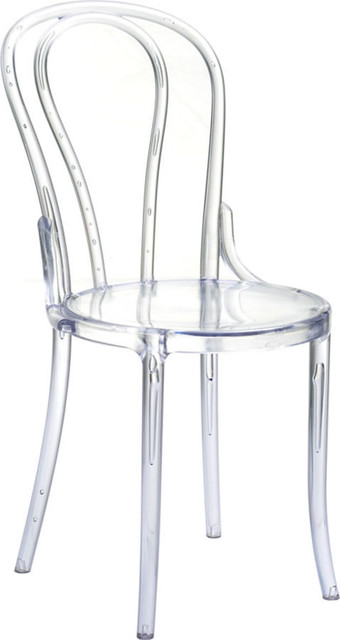 Modern Classics Spin Clear Chair, Clear, 34.85"H x 17.7"W x 21.45"D ...