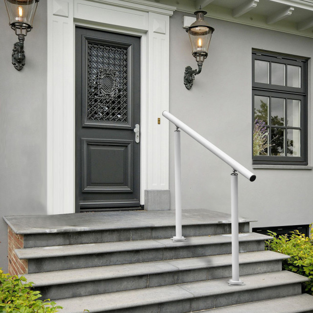 Outdoor Stair Railing Kit Aluminum Handrails, 3' - Contemporary - Stair ...