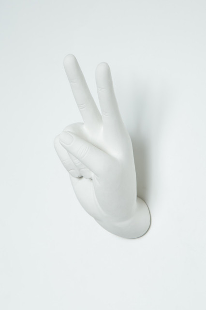 Interior Illusions Plus White Peace Hand Wall Mount, 8.5" Tall ...