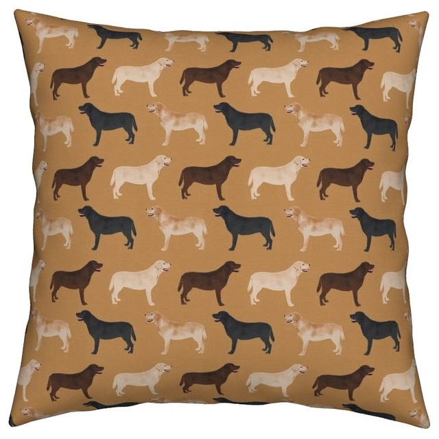 Labrador Labradors Chocolate Lab Yellow Lab Throw Pillow - Contemporary ...