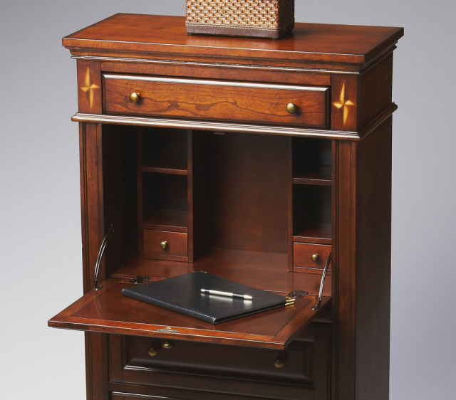 Classic Deep Cherry Secretary - Traditional - Desks And Hutches - by ...