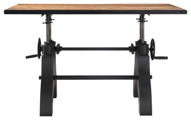 Genuine 60" Crank Adjustable Height Dining Table and Computer Desk ...