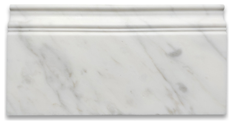Calacatta Gold Marble 6x12 Skirting Baseboard Trim Molding Honed, 1 ...