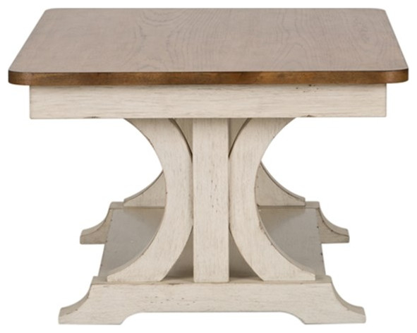 Farmhouse Reimagined White Rectangular Cocktail Table - Farmhouse ...