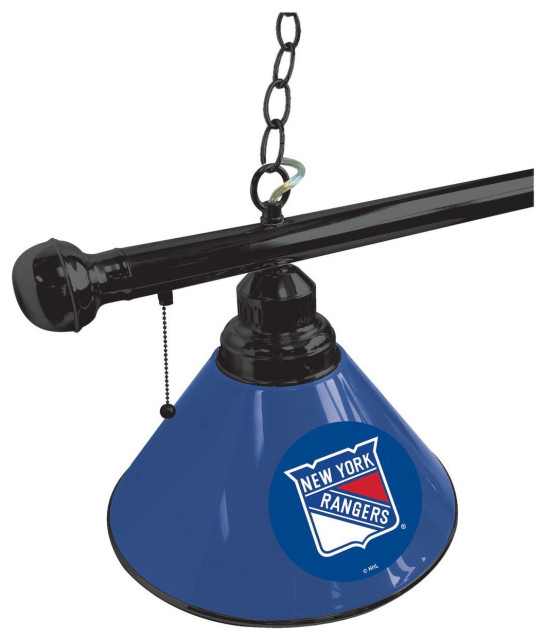 Holland New York Rangers 3-Shade Billiard Light - Black Fixture ...