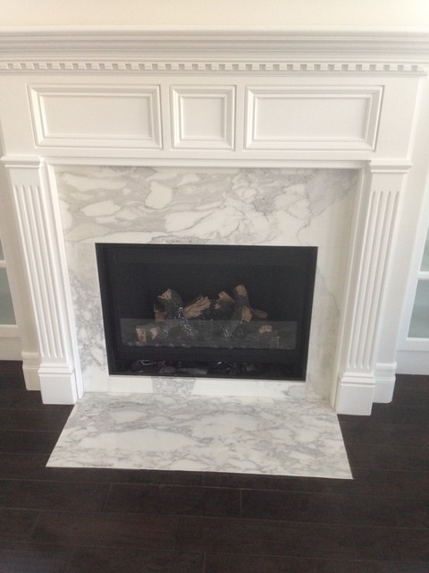 Calacatta gold marble Fire place - Los Angeles - par Clean Cut Stone ...