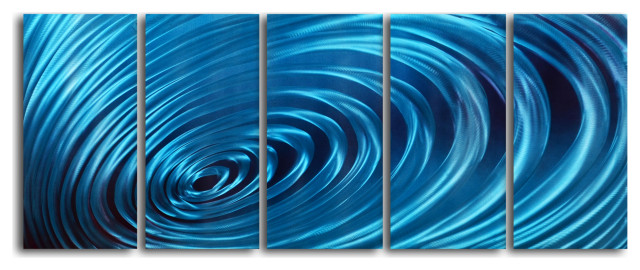 Metal Wall Art Decor Abstract Sculpture, Ripple Effect - Contemporary ...