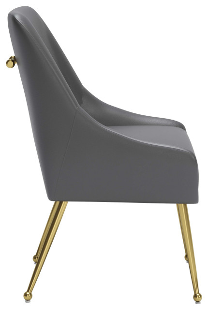 Maxine Dining Chair Gray & Gold - Midcentury - Dining Chairs - by ...