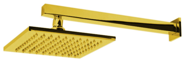 Fontana 12" Gold Tone Finish Square Color Changing LED Rain Shower Head ...