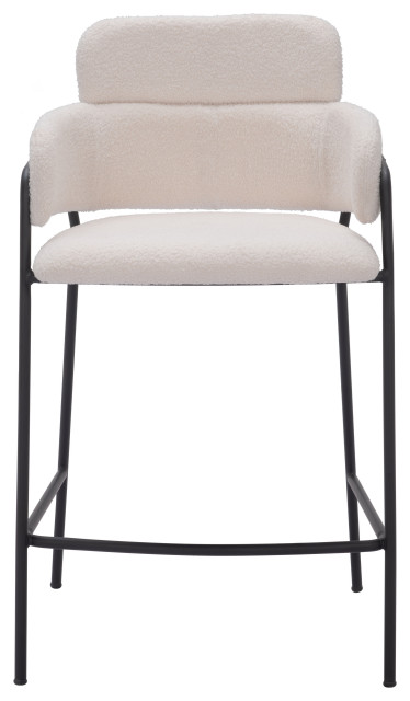 Marcel Counter Stool (Set of 2) Cream - Midcentury - Bar Stools And ...