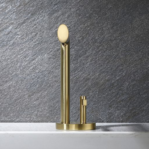 Single Handle Brushed Gold Right-Angled Design Faucet for Bathroom ...
