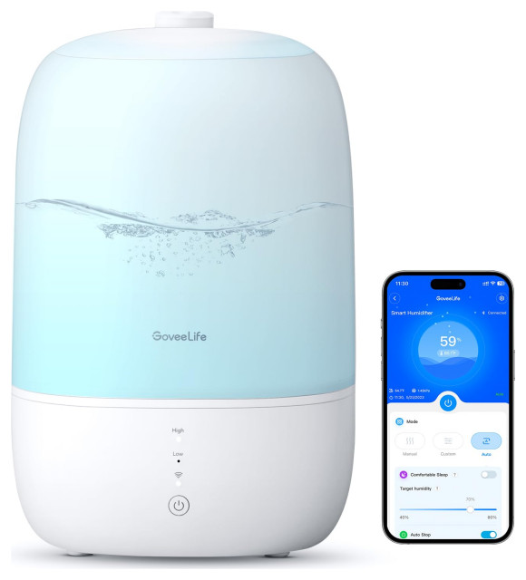 Smart Humidifiers for Bedroom, 3L Top Fill Cool Mist Humidifiers With ...