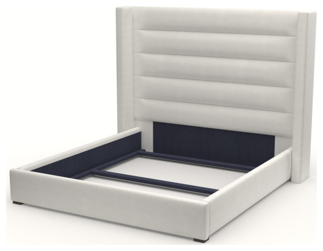 Nativa Interiors Aylet Horizontal Channel Tufted Bed, King ...