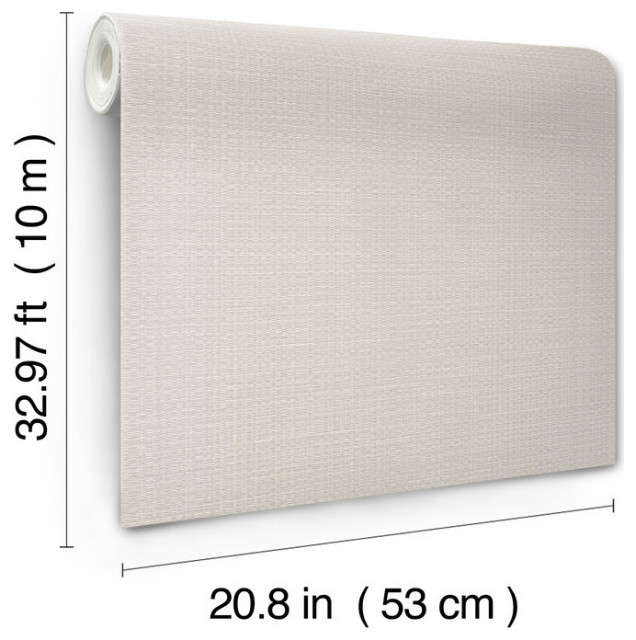 Shimmering Linen Wallpaper, Cream - Transitional - Wallpaper - by York ...