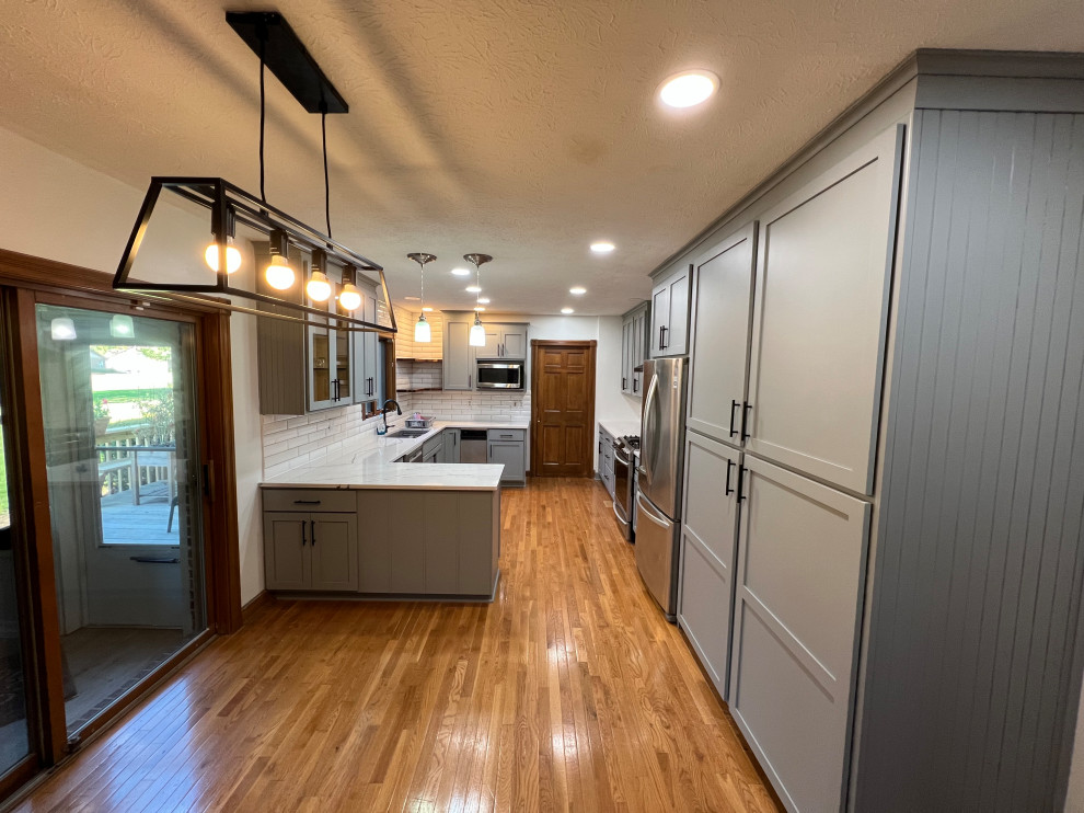 Modern Kitchen Remodel Done in a Castle Grey Color - Modern - Kitchen ...