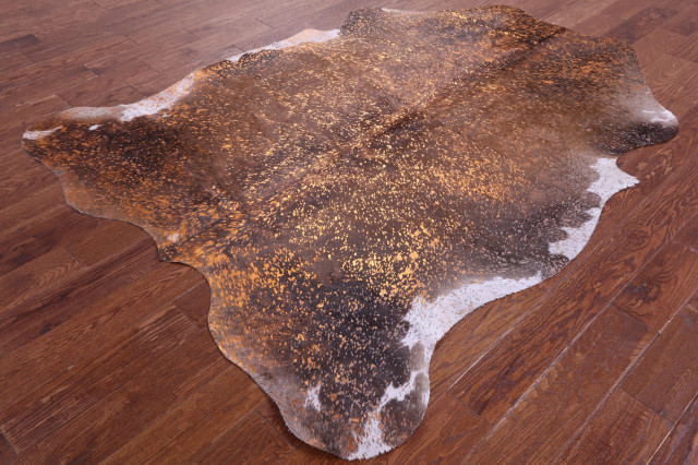 Metallic Cowhide Rug 6' 11" X 5' 6" C2159, 6' 11" X 5' 6 ...