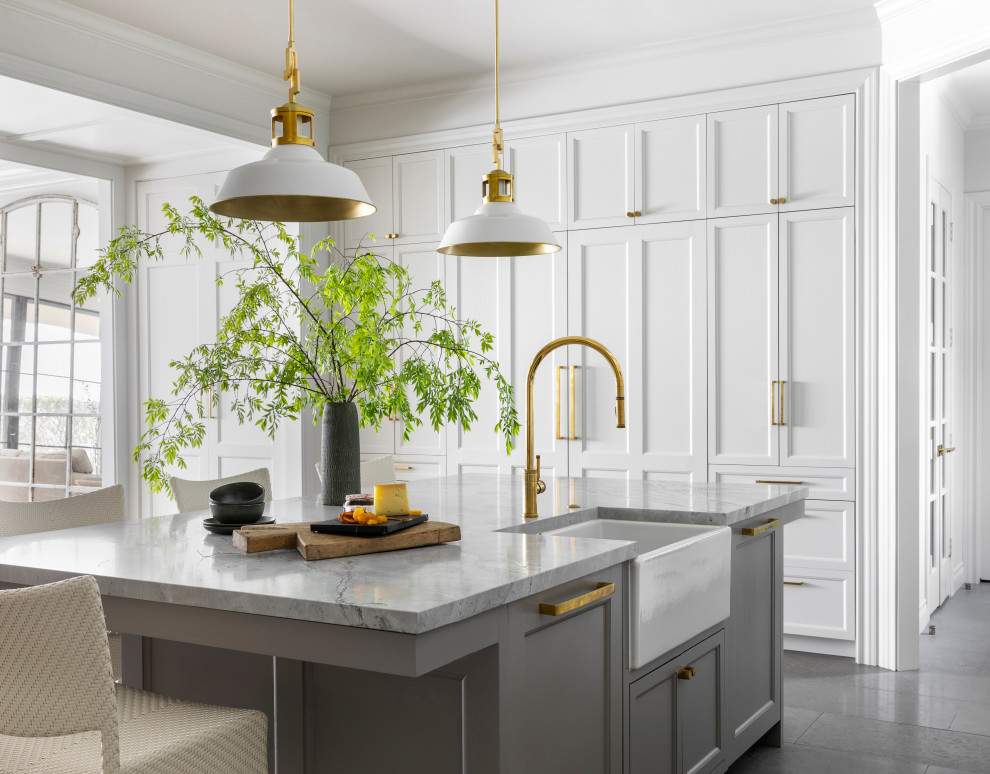 Alcorn Remodel - Kitchen Island and Refrigerator Wall - Traditional ...